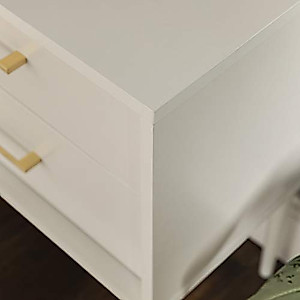 Walker Edison Evie Mid-Century Modern 2-Drawer Side Table Set, 2 Pack, White