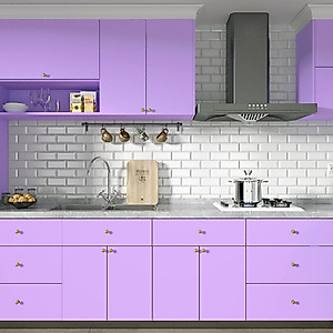 YENHOME Purple Peel and Stick Wallpaper Removable Purple Wallpaper for Bedroom Wall Paper Rolls Purple Contact Paper Peel and Stick for Cabinets Walls Drawer 17.7"x80" Matte Self Adhesive Wallpaper