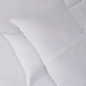 Nestl Double Brushed White Duvet Cover Queen Size 3 Piece Soft Queen Duvet Cover Set + Queen White Pillow Shams Set of 2