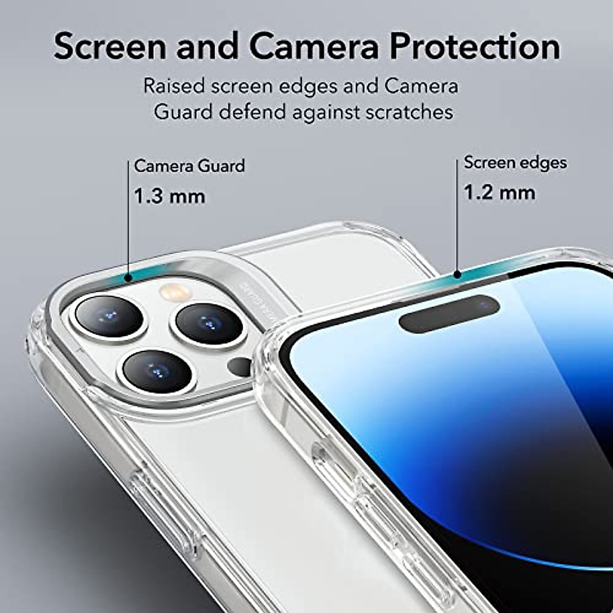 ESR Classic Kickstand Case Compatible with iPhone 14 Pro Max Case, Clear Case with Stand, Military-Grade Protection, Built-in Camera Ring Stand, Scratch-Resistant Acrylic Back, Clear