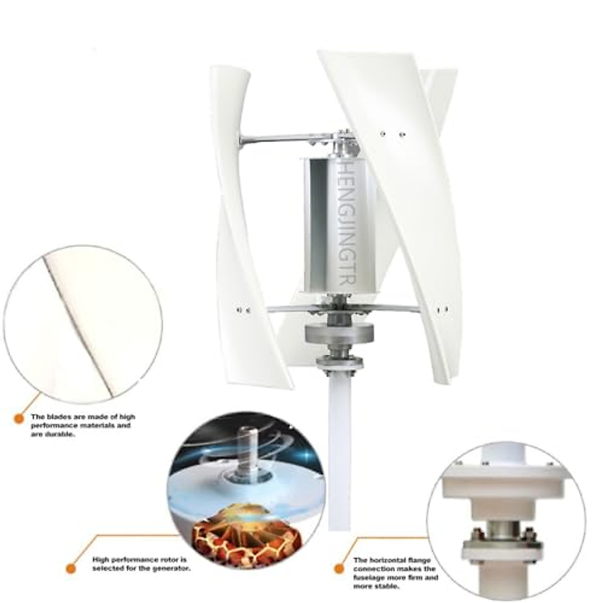 HENGJINGTR DC 12V-48V 1000W Wind Turbine Generator Kit with Charge Controller Windmill Power Vertical Wind Turbine Wind Generator & Controller for Hybrid Solar Wind System,12v