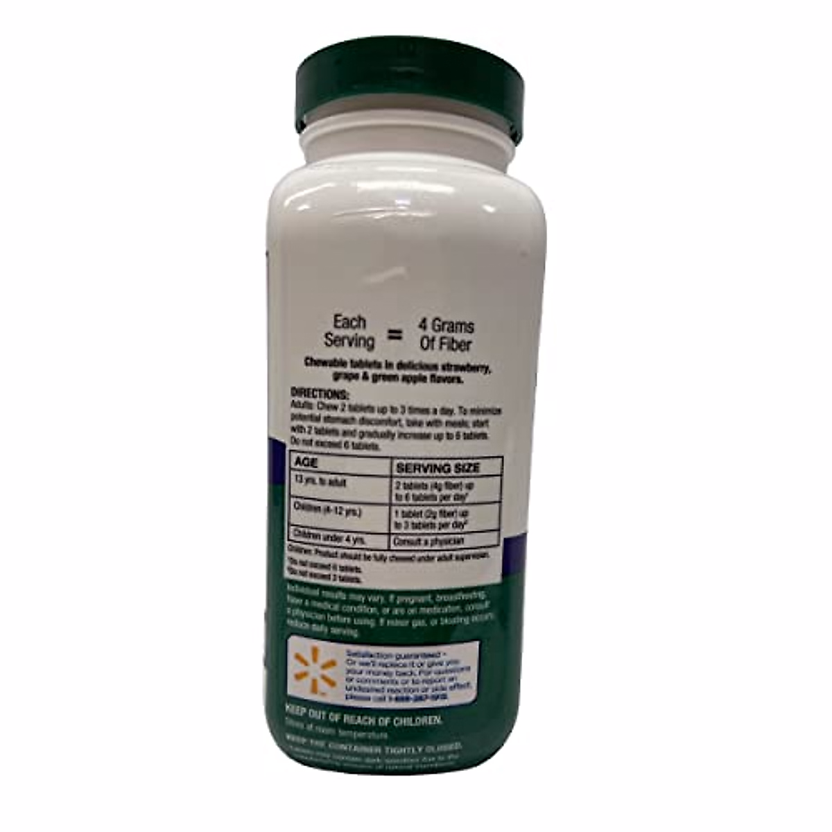 Equate Sugar Free Prebiotic Fiber Supplement Chewable Tablets Bundle: (2) 90 ct Bottles & ThisNThat Tip Card