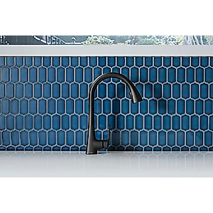 KOHLER R22867-SD-BL Maxton Pull-Down Kitchen Faucet with Soap Dispenser, Pull Down Sprayer, Matte Black