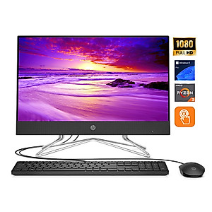 HP All-in-One 22" FHD IPS Business Desktop, AMD Ryzen 3 3250U Processor, Windows 11 pro, 12GB RAM, 512GB SSD, DVD Writer, HDMI, WiFi, Bluetooth, PCS