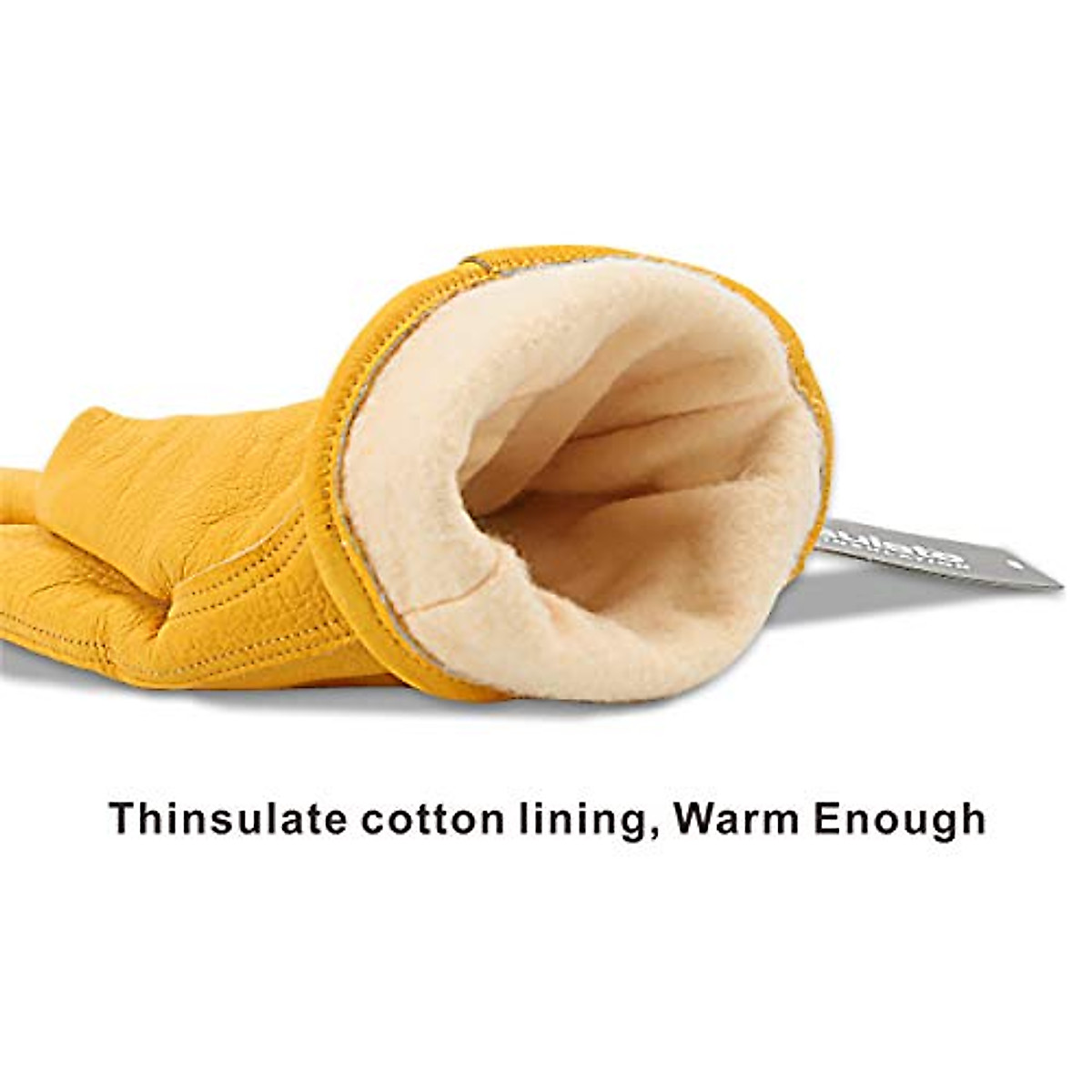 KIM YUAN Leather Work Gloves Perfect for Gardening/Cutting/Construction/Motorcycle, Men & Women M