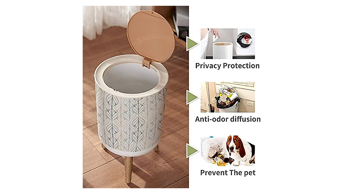 LGCZNWDFHTZ Retro Small Trash Can for Home & Office