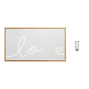 Pearhead Framed Babyprints Baby Footprint Love Canvas, Gender Neutral Nursery Decor for Baby Girl or Baby Boy, DIY Baby Keepsake, Gray