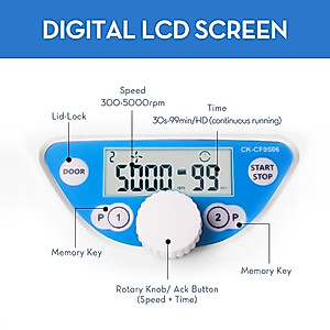 Cekegon PRP Centrifuge Machine 6x15mL/10mL/7mL/1.5-5ml, Benchtop Lab Centrifuges with 300-5000rpm Max. 2600xg RCF for Laboratory College