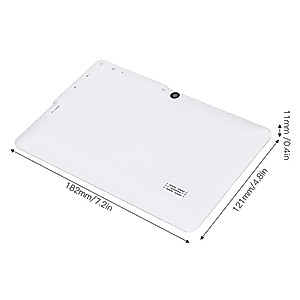 Tablet, 7inch 8GB ROM Quad Core CPU Tablet for Kids, Puzzle Early Education Tablet Kids Tablet, Support WiFi, Dual Camera, Gifts for Children (White)