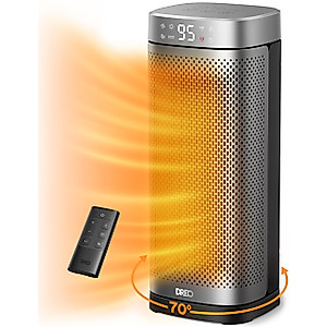 Dreo Space Heaters for Indoor Use, 16 Inch Fast Heating Portable Heaters with Remote, 12H Timer, 70° Oscillation, Overheat Protection, Safety Heat, Large PTC Ceramic Electric for Bedroom Home Office