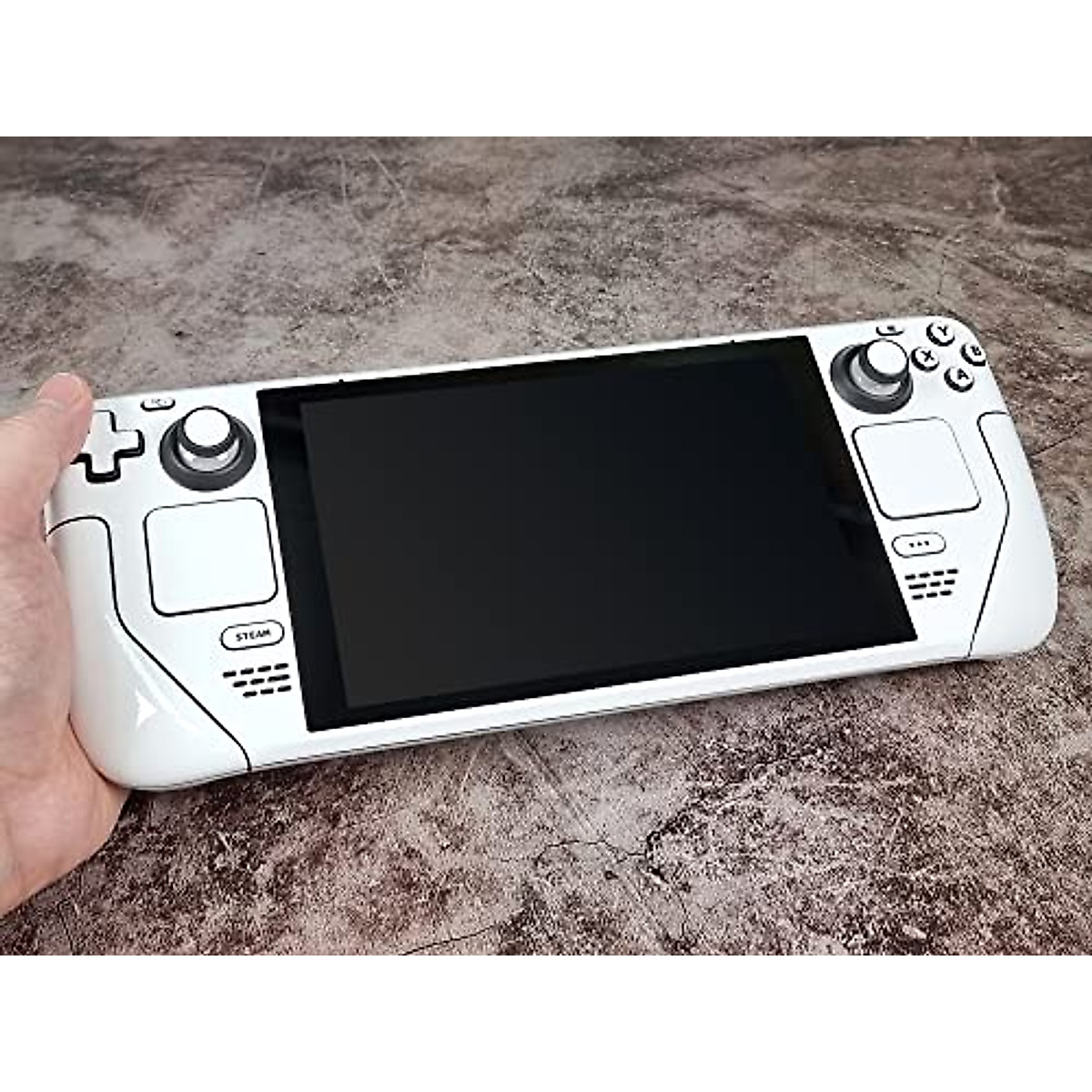 Steam Deck Skin, White Edition, Full Wrapping Vinyl Skin for Steam Deck (Designed by POP SKIN)