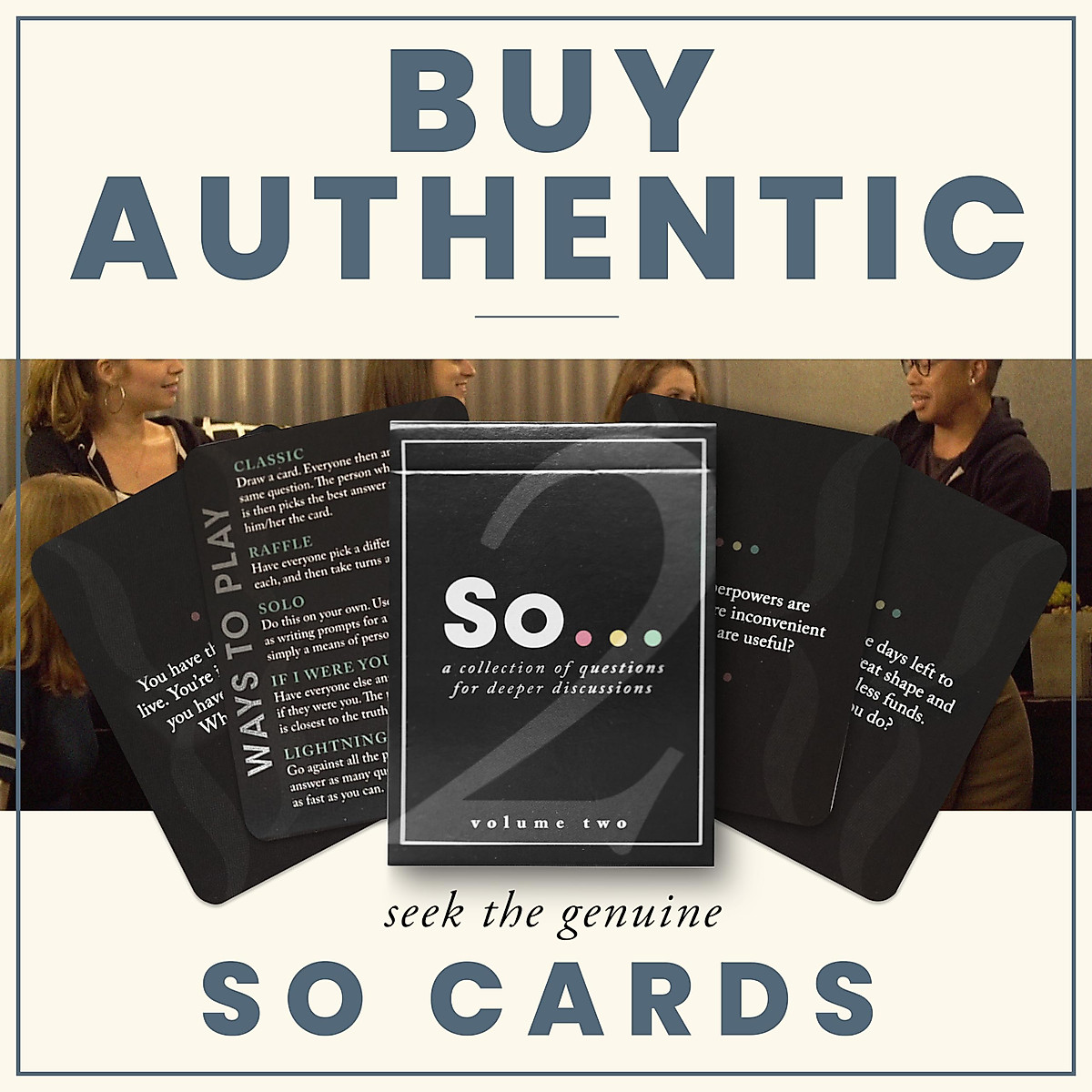 SO ... Cards Deep Conversation Starter Cards for Adults - Thoughtful & Engaging Question Card Games for All Occasions (Volume Two)