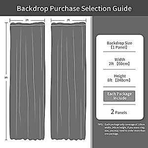 Black Backdrop Curtains for Parties 2 Panels 2ftx8ft Sequin Birthday Backdrop Seamless Photography Background Halloween Decoration