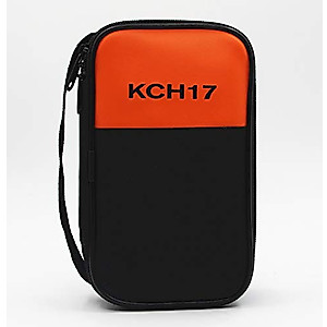 TestHelper KCH17 Soft Carrying Case Use for Handheld Multimeter,Meter,Phase Indicator,Thermometer, Calibrator,Clamp Meter,Soft Bag