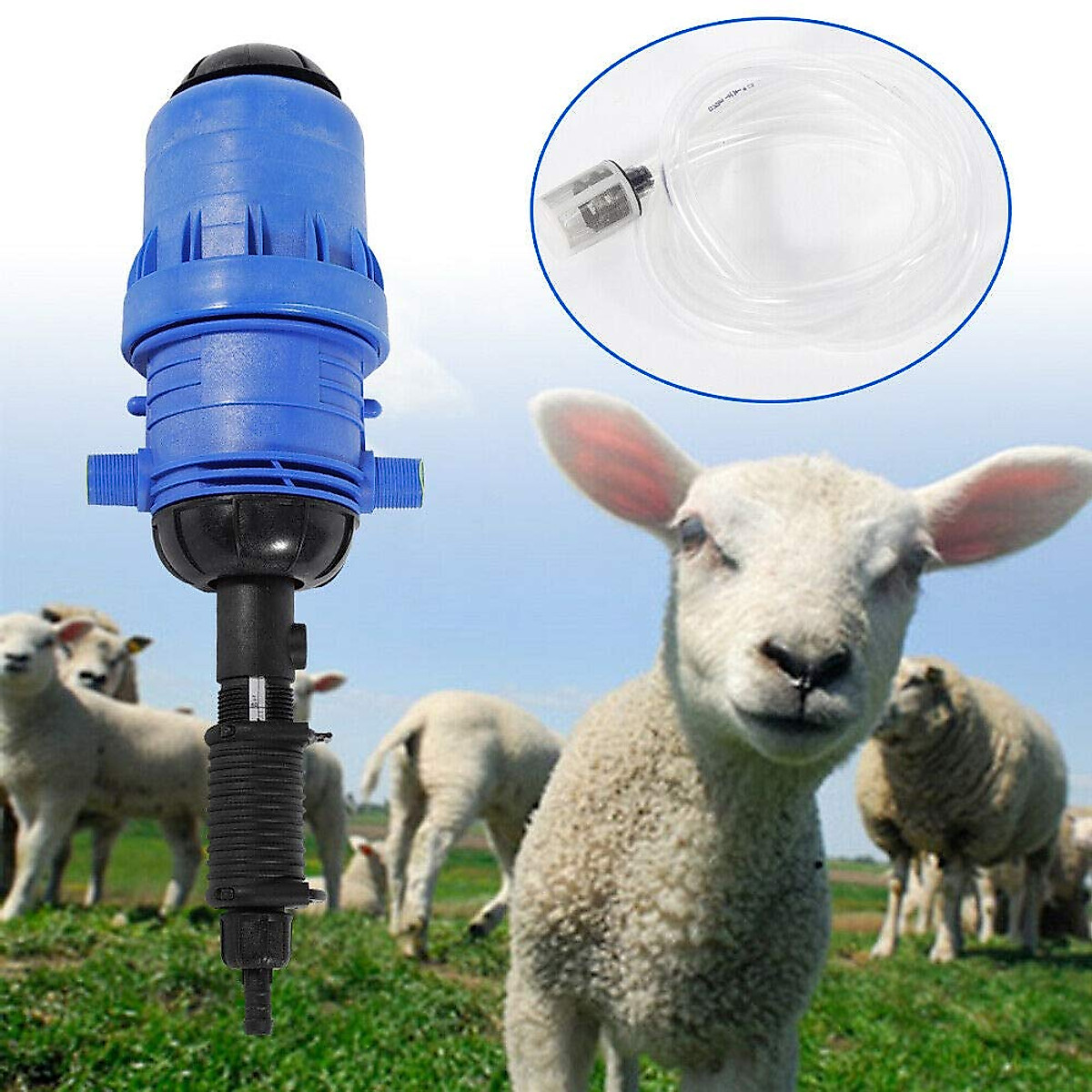 0.4%~4% Adjustable Fertilizer Injector Water Powered Chemical Liquid Doser Dispenser 4.4~660.43 Gallons/h Drip Irrigation Injector Dosing Pump for Industry Garden Hose Livestoc