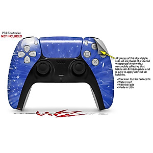 WraptorSkinz Skin Wrap compatible with Sony PS5 DualSense Controller Stardust Blue (CONTROLLER NOT INCLUDED)