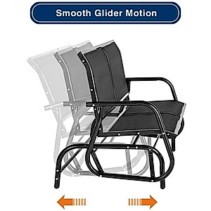 Alek...Shop Glider Bench Loveseat Rocking Chair 2-Person Seat Double Swing Chair, Essential Perfect for Patio, Porch, Garden, Indoor Outdoor