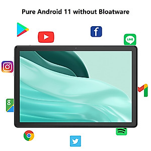 YUMKEM Tablet 10.1 inch, 4GB RAM 64GB Storage, Android 11 Go, 10 inch Android Tablets, 1280 X 800 IPS HD Display, Large Battery, Dual Camera, WiFi Only, Grey