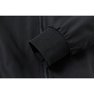 URBANFIND Men's Sports Shell Jacket Lightweight Windbreaker Outdoor Recreation Coat US XL Black