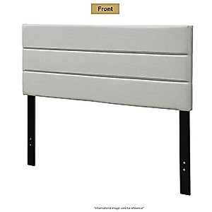 DG Casa Flynn Upholstered Panel Bed Frame with Storage Drawers and Horizontal Channel Headboard - Queen Size in Charcoal Fabric