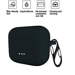 Ankersaila Case Compatible with Anker Liberty Air 2,Shock Drop Proof Soft Silicone Protections Case Cover (Black)