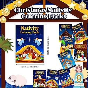 Cholemy Christmas Nativity Coloring Books Bulk Religious Christian Activity Bible Drawing Book for Christmas Party Church Bag Filler(120 Pcs)