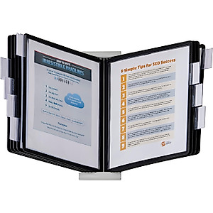 DURABLE Desktop Reference System, 10 Double-Sided Panels, Letter-Size, Black, INSTAVIEW Design (561201)