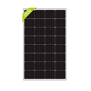 Newpowa 160W(Watt) Solar Panel Monocrystalline 12V High Efficiency PV Module 160W for RV Marine Boat Trailer Camper Rooftop Off Grid System