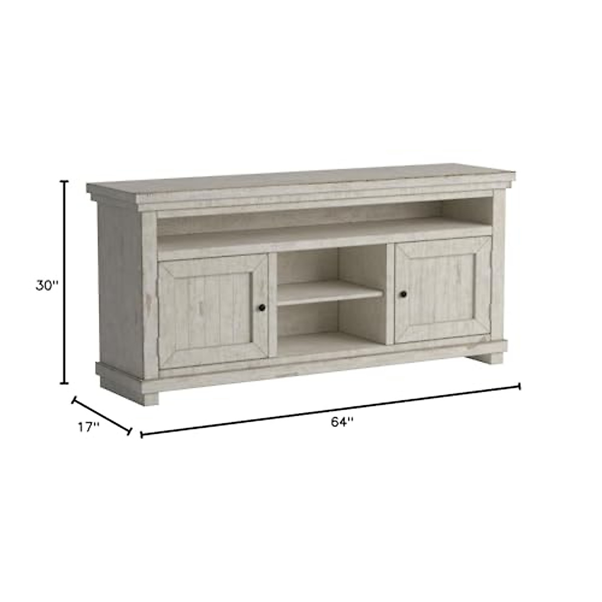 Progressive Furniture Willow Console, 64", Distressed White