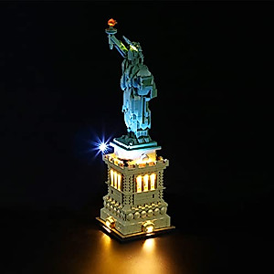 LIGHTAILING Led Light for Lego 21042 Architecture Statue of Liberty Building Blocks Model：Remote-Control Version - NOT Included The Model Set