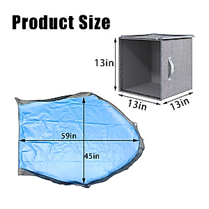 Zxyculture 2 Set Toy Storage Organizer and Play Mat - 13"x13"x13" Stackable and Foldable Cube Toy Organizers and Storage Bins for Boys and Girls (Warm Grayish Beige)