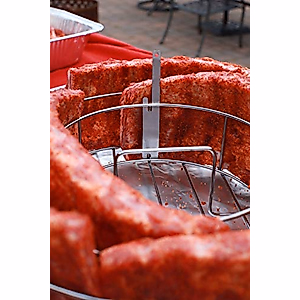 BBQ Guru Rib Rings | Rib Rack for Smoking/Grillings Holds 5 Ribs and a Whole Chicken