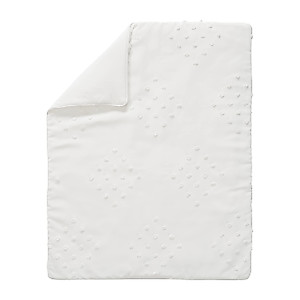 Sweet Jojo Designs Boho Dot Baby Boy Girl Nursery Crib Bedding Set - 4 pieces - Ivory Beige Cream Off White Bohemian Shabby Chic Modern Luxury Farmhouse Geometric Pom Pom Tufted Minimalist Neutral