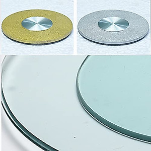 Turntable Large Tempered Glass Turntable Dining Table Turntable Tempered Glass Lazy Susan Turntable With Aluminum Alloy Bearing, Transparent,Smooth Rotation, Turntable Bearings Aluminium Alloy Swivel