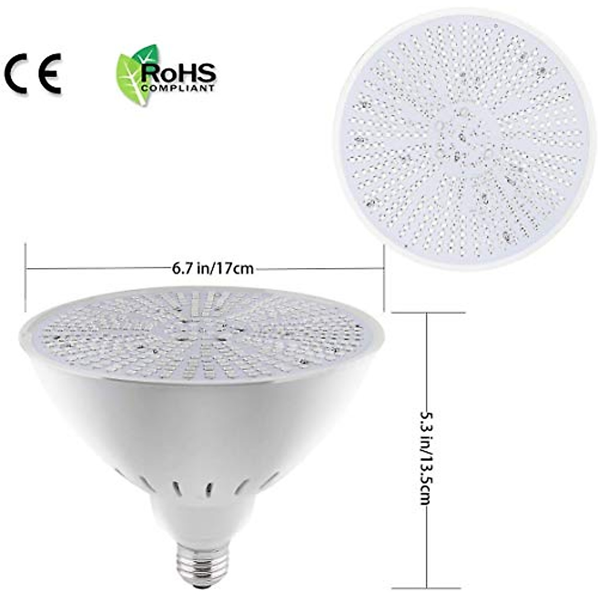 XIUBE 36W RGB LED Pool Light Bulb, 120V Color Changing Replacement Swimming LED PAR56 Pool Bulb for Inground Pool, Hayward and Pentair Under Water Light Fixtures Switch Control+Remote Control E26/E27