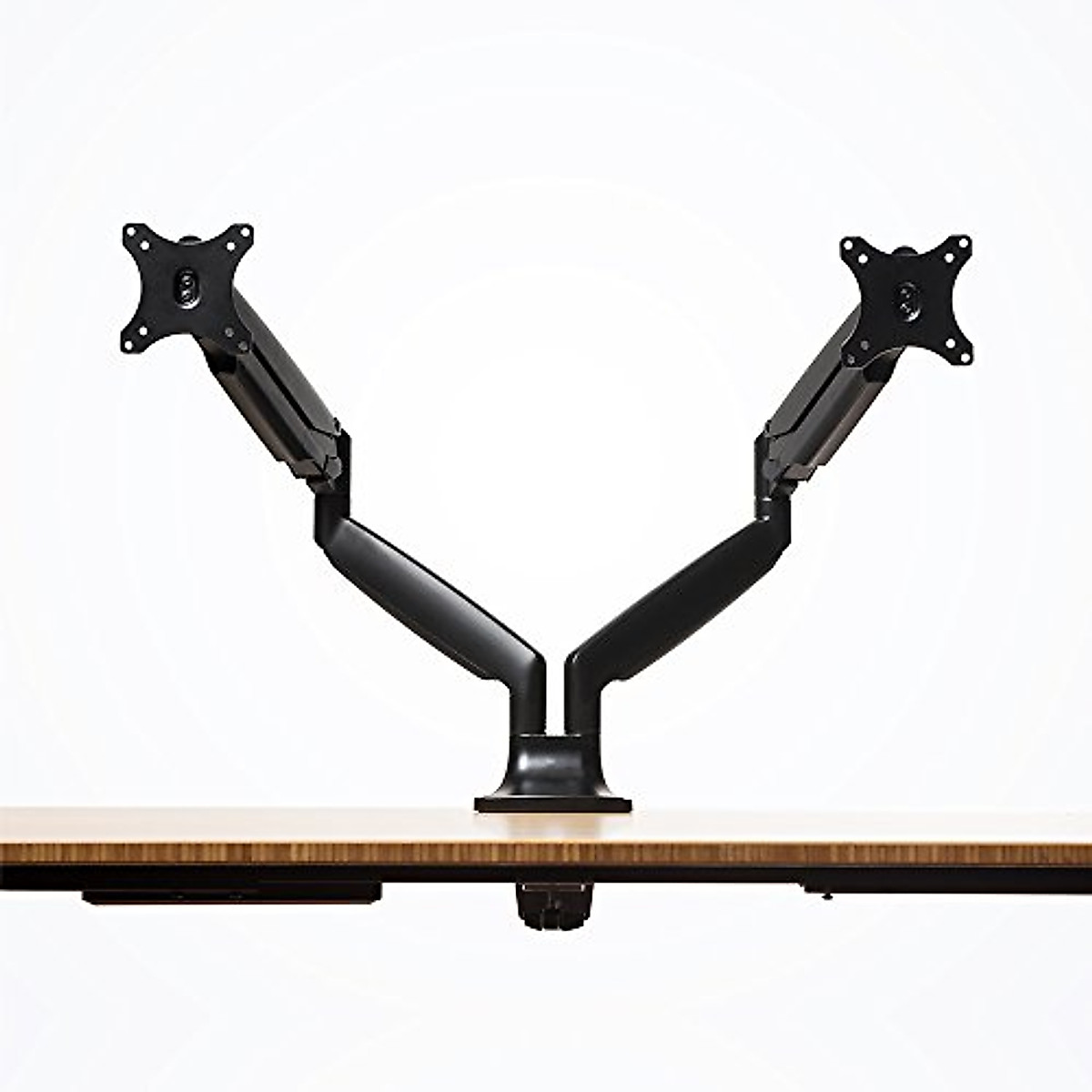 Fully Jarvis Dual Monitor Mounting Arm - fits up to 32" Computer Displays (Dual, Black)