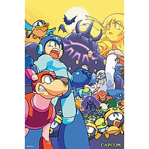 Mega Man Video Game Video Gamer Classic Retro Vintage 90s Gaming Megaman Capcom Legacy Collection Megaman 11 Mega Man X Dr Wily Thick Paper Sign Print Picture 8x12