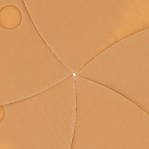 Dura-Gold Premium 320 Grit 6" Gold Sandpaper Discs, 6 Hole Pattern Dustless, Box of 50 - Hook & Loop Backing for DA Sander, Finishing Fine Cut Sanding Abrasive Automotive Paint, Woodworking Wood Metal