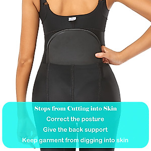 PAZ WEAN Lumber Back After Lipo Post Surgery Liposuction Foam Boards for Lipo Recovery BBL Back Board Black