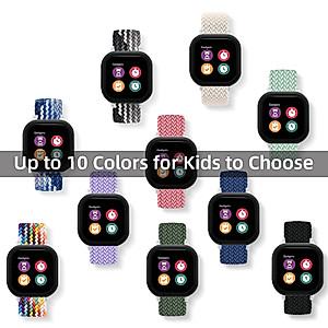 SimpleThings 3Pack Band Replacement Compatible with Gizmo Watch 3 2 1/Gabb Watch 3 2 1, 20mm Stretchy Kids Solo Loop Gizmo Watch Band Replacement Easier for Boys Girls to Put On & Off