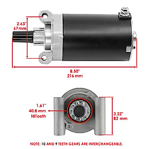 Caltric Starter Motor for Dixon 7000 Series Lawn Mowers with Kohler Engine Models KT715 KT725 KT730 KT735 KT740 KT745