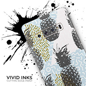 DesignSkinz Retro Summer Pineapple v5 Protective Vinyl Decal Wrap Skin Cover Compatible with The Samsung Galaxy S20 (Screen Trim & Back Glass Skin)