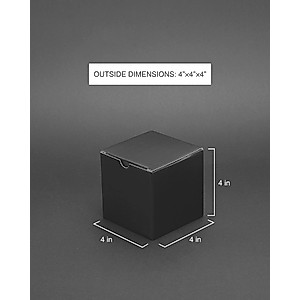 JTRF Small Gift Boxes with Lids – 10-Pack Recyclable Cardboard Boxes for Gifts, Invitations, Organization Sturdy Kraft Boxes – Gift Boxes Bulk Pack (4 x 4 x 4, Black)