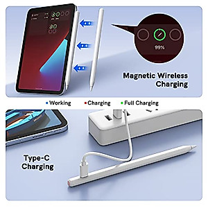 iPad Pencil 2nd Generation with Magnetic Wireless Charging, Stylus Pen for iPad with Palm Rejection, Compatible with iPad Mini 6, iPad Air 5/4, iPad Pro 11" 3/2/1, iPad Pro 12.9" 6/5/4/3