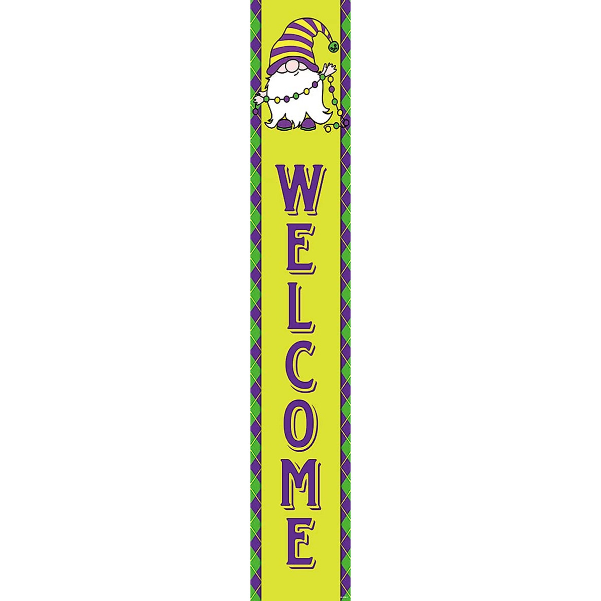 ZDX 2 PCS Mardi Gras Carnival Decor Banner Circus Carnival Baby Shower Carnival Birthday Party Porch Sign Hanging Flag for Home Front Door Yard Decoration Door Banner Sign (71' x 12'in)