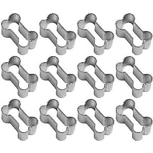 1 Dozen/12 Count Mini Dog Bone 1.5 Inch Cookie Cutters from The Cookie Cutter Shop – Tin Plated Steel Cookie Cutters