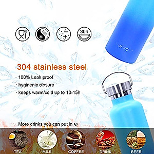 Stainless Steel Vacuum Flask, 750ML/25 oz Double Wall Vacuum Insulated Water Bottle, Portable Travel Vacuum Flask for Outdoor Sports Travel and Office.(Blue）