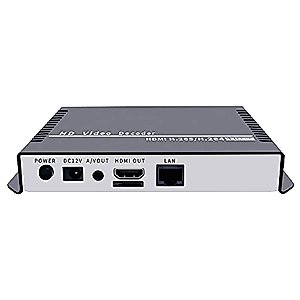 ISEEVY H.265 H.264 4K 1080P Video Decoder IPTV Decoder with HDMI and CVBS Output for Advertisement Display, IP Encoder Decoding, Network Stream Decoding Support RTMP RTSP RTP UDP HTTP