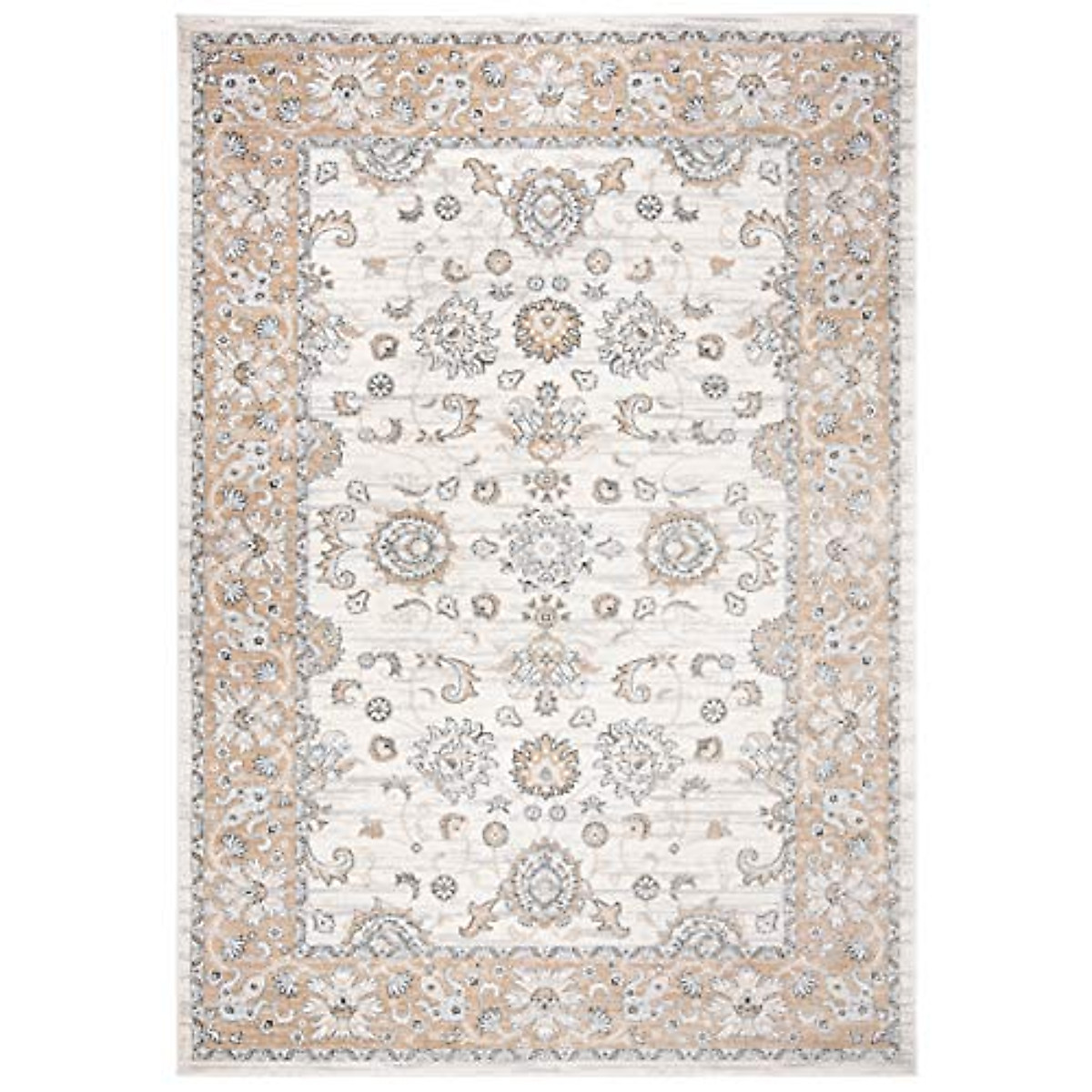 SAFAVIEH Isabella Collection 10' x 14' Cream/Beige ISA940B Oriental Non-Shedding Living Room Dining Bedroom Area Rug