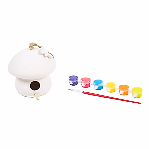 Creative Roots Paint Your Own Plaster Bird House Kit, Ready-to-Paint DIY Birdhouse Activity, Great Spring & Summer Arts and Crafts Project, for Kids Ages 5, 6, 7, 8, 9